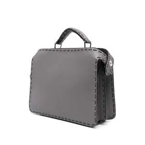 Fendi Grey Calf Leather Shoulder Bag