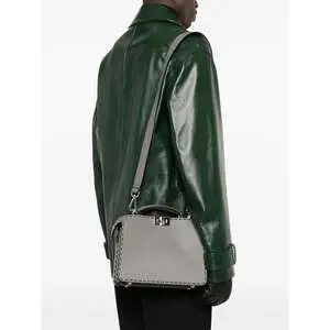 Fendi Grey Calf Leather Shoulder Bag
