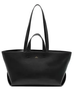 A.p.c. Le Drummer Leather Tote Bag - Black