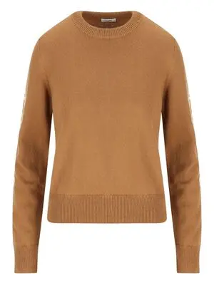 Celine Wool Crewneck Sweater With Intarsia Logo Detail - Multicolor