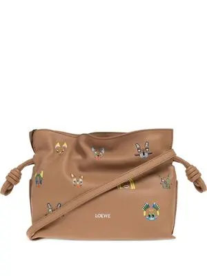 Loewe Calf Nappa Mini Clutch With Cat Print - Multicolor
