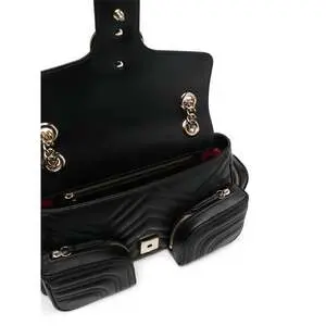 Gucci Calf Leather Chevron Quilted Shoulder Bag