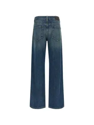 Brunello Cucinelli Denim Cotton Jeans With Monili Chain Detail