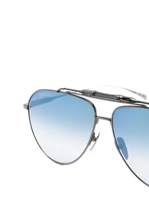 Gucci Aviator Sunglasses With Bamboo-effect Detail - Multicolor