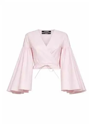 Jacquemus The Paysan Ruffled Wrap Top - Multicolor