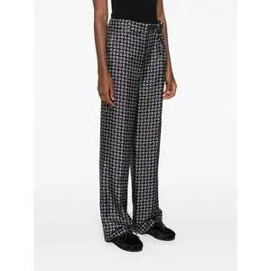 Prada Tailored Paisley Print Silk Trousers