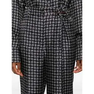 Prada Tailored Paisley Print Silk Trousers