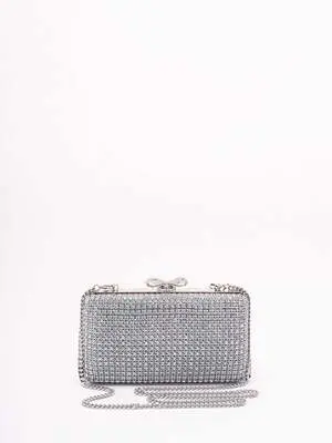 SELF-PORTRAIT Crystal Chainmail Clutch Bag - Multicolor