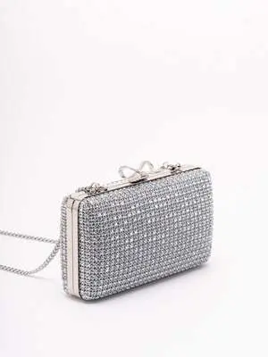 SELF-PORTRAIT Crystal Chainmail Clutch Bag - Multicolor