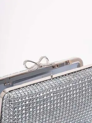 SELF-PORTRAIT Crystal Chainmail Clutch Bag - Multicolor