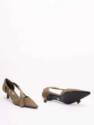 Prada Cotton Pumps With Buckled Straps - Multicolor