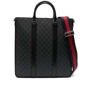 Gucci Gg Supreme Canvas Tote Bag - Black