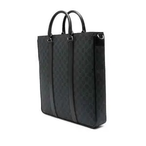 Gucci Gg Supreme Canvas Tote Bag - Black