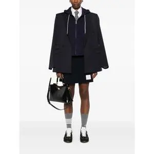 Thom Browne A-line Mini Skirt With Signature 4-bar Detail