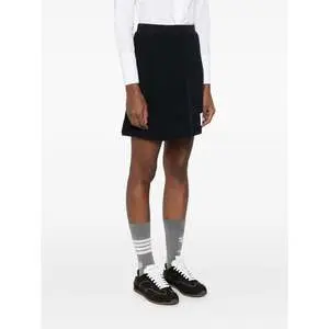 Thom Browne A-line Mini Skirt With Signature 4-bar Detail