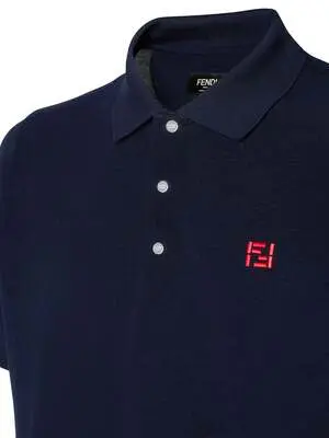 Fendi P Reg Ff Stitching Embr Piquet - Blue