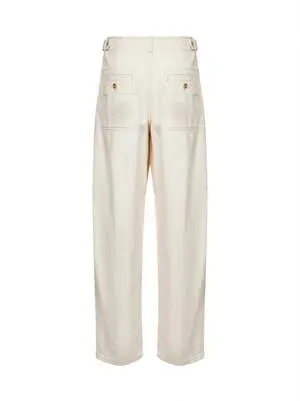 Isabel Marant Étoile Ecru Cotton Ireme Workwear Trousers - Multicolor