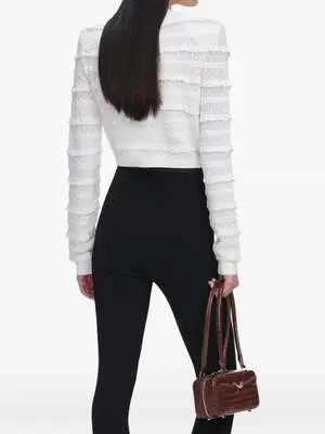 SELF-PORTRAIT Pointelle Diamante Cardigan - Multicolor
