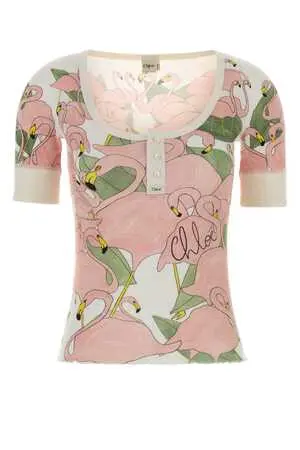 Chloé Floral Print Ribbed Tank Top - Multicolor