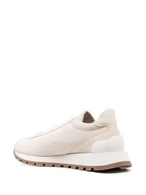 Brunello Cucinelli Paneled Suede Lace-up Sneakers - Multicolor