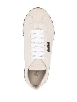 Brunello Cucinelli Paneled Suede Lace-up Sneakers - Multicolor