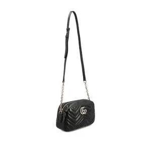 Gucci Chevron Nappa Leather Mini Bag - Black