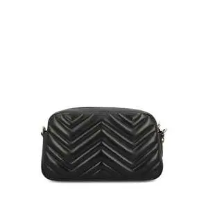 Gucci Chevron Nappa Leather Mini Bag - Black