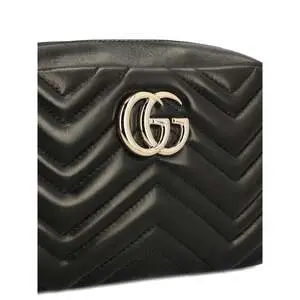 Gucci Chevron Nappa Leather Mini Bag - Black