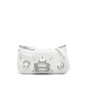 Balenciaga Embossed Crocodile Effect Shoulder Bag