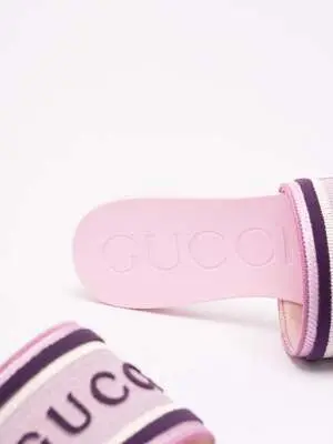 Gucci Slides With Logo Detail - Multicolor
