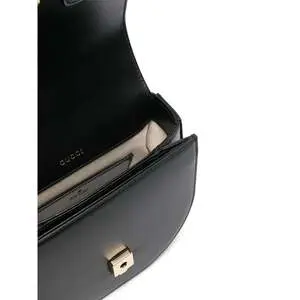Gucci Horsebit Detail Shoulder Bag - Black