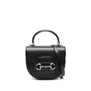 Gucci Horsebit Detail Shoulder Bag - Black