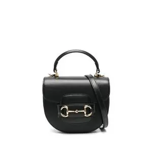 Gucci Horsebit Detail Shoulder Bag - Black