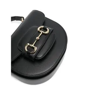 Gucci Horsebit Detail Shoulder Bag - Black