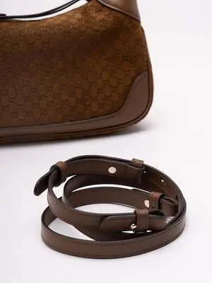 Gucci Calf Leather Monogram Handbag