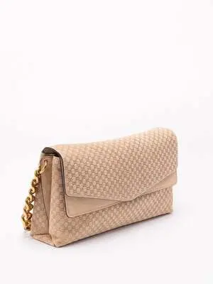 Gucci Gg Monogrammed Calf Leather Handbag