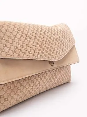 Gucci Gg Monogrammed Calf Leather Handbag