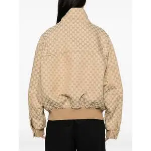 Gucci Gg All-over Print Hooded Bomber Jacket