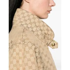 Gucci Gg All-over Print Hooded Bomber Jacket