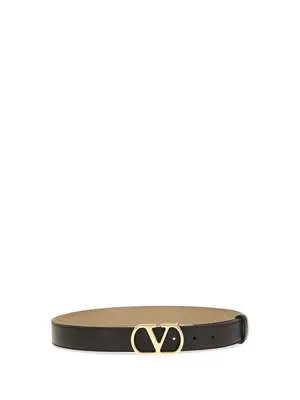 Valentino Garavani Reversible Leather Belt With Vlogo Signature - Multicolor