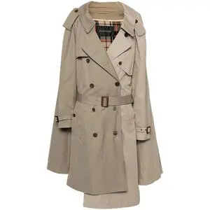 Balenciaga Double-breasted Panelled Trench Coat - Cream