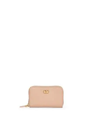 Valentino Garavani Valentino Garavani Women Rose Sand Vlogo Signature Mini Wallet Multicolor