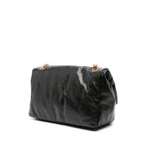 Balenciaga Leather Crinkled Shoulder Bag