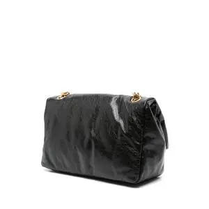 Balenciaga Leather Crinkled Shoulder Bag