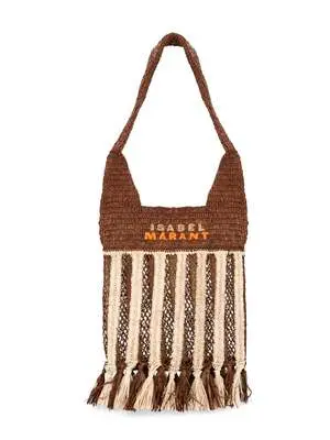 Isabel Marant Étoile Praia Small Raffia Bag - Brown
