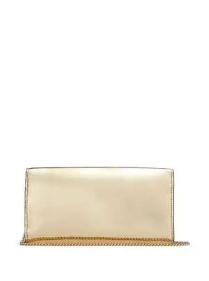 JIMMY CHOO Emmie Handbag In Gold Mirror Fabric - Silver