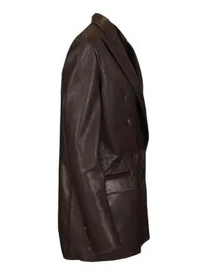Tagliatore Double-breasted Lambskin Blazer