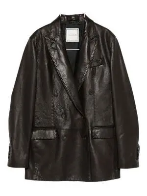 Tagliatore Double-breasted Lambskin Blazer