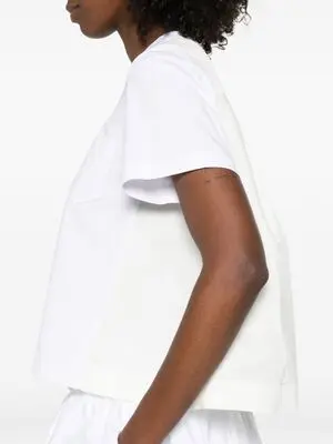 Sacai Cotton T-shirt With Pocket - Multicolor