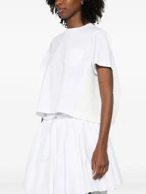 Sacai Cotton T-shirt With Pocket - Multicolor